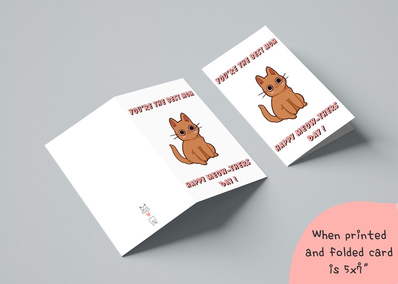 Printable Cat Pun Mother's Day Card | Instant Download - Etsy