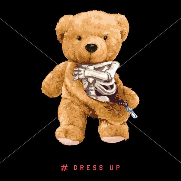 Teddy Bear Skeleton - Etsy