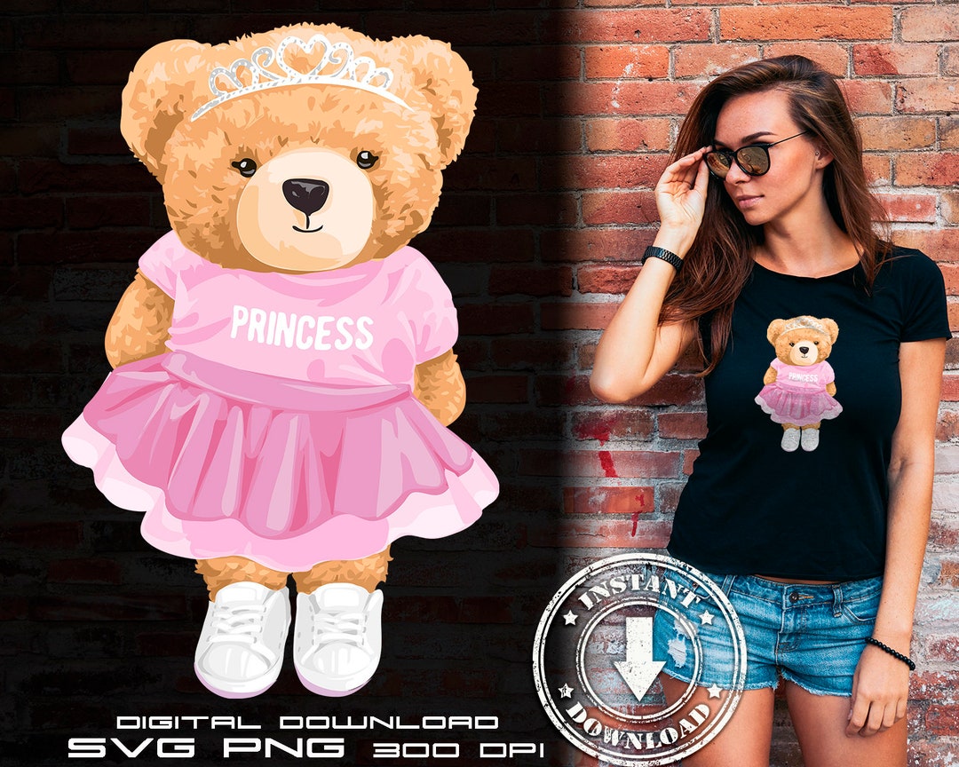 Cool Bear Girl SVG PNG | DTG Printing | Instant Download | T-shirt ...