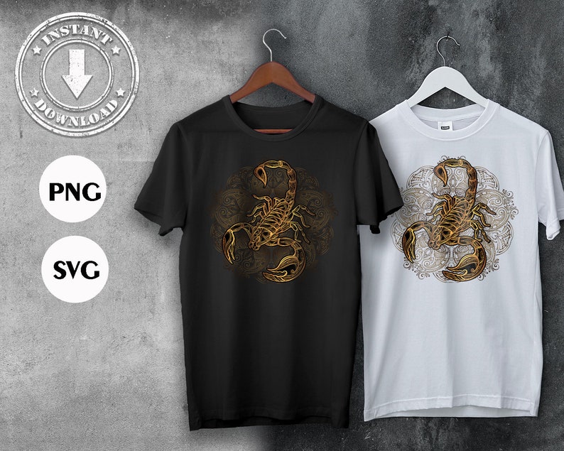 Pattern With Scorpion Ai Svg Png DTG Printing Instant - Etsy