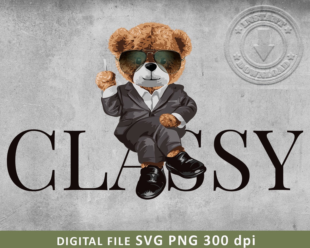 Cool Bear SVG PNG | DTG Printing | Instant Download | T-shirt ...