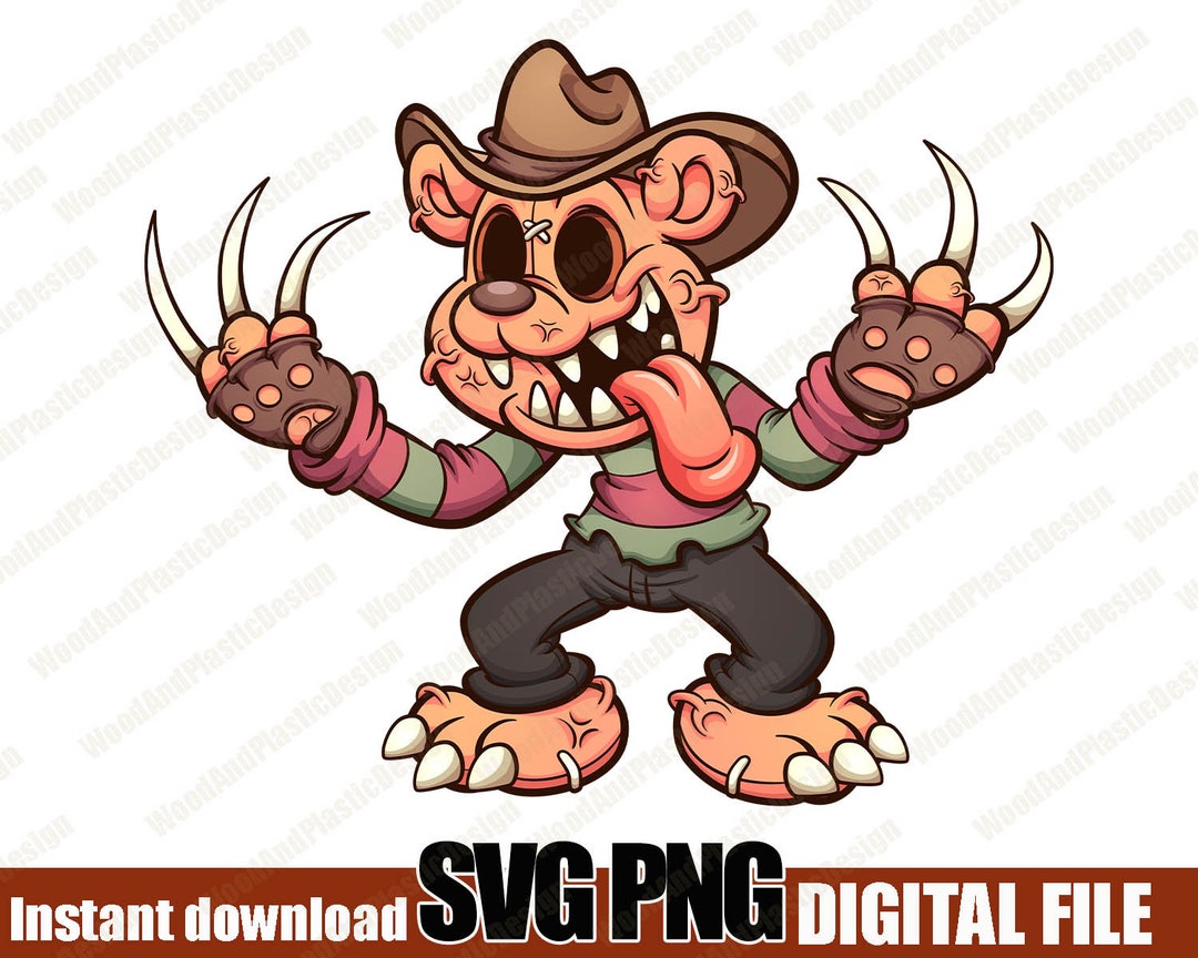 Zombie Bear SVG PNG DTG Printing Instant Download T-shirt Sublimation ...