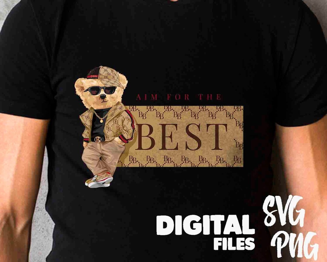 Cool Bear SVG PNG | DTG Printing | Instant Download | T-shirt ...