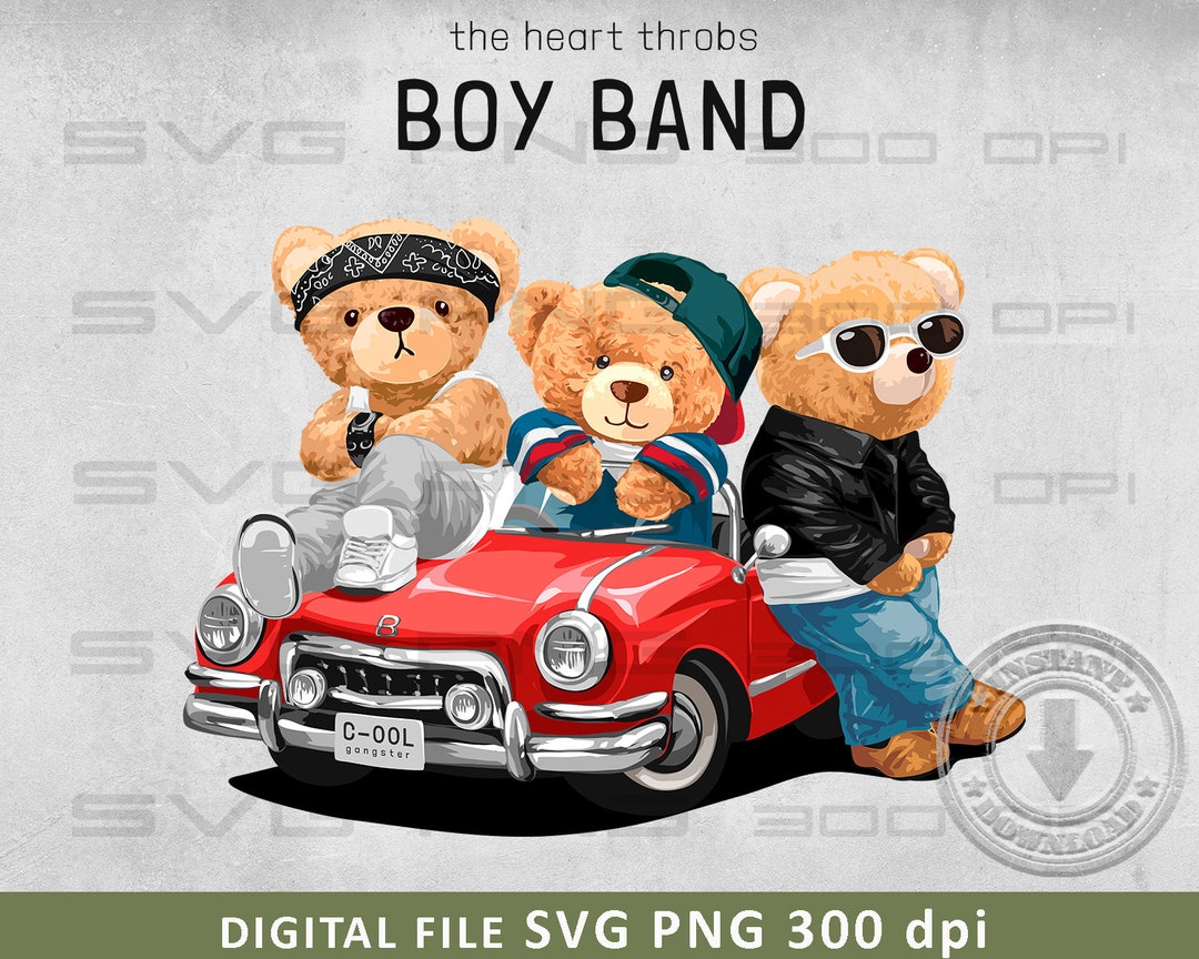 Cool Bear SVG PNG | DTG Printing | Instant Download | T-shirt ...