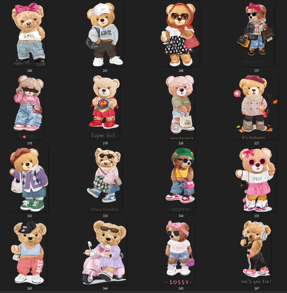 Teddy Bear Girl Clipart | 64 PNG SVG Designs (digital Download) - Etsy