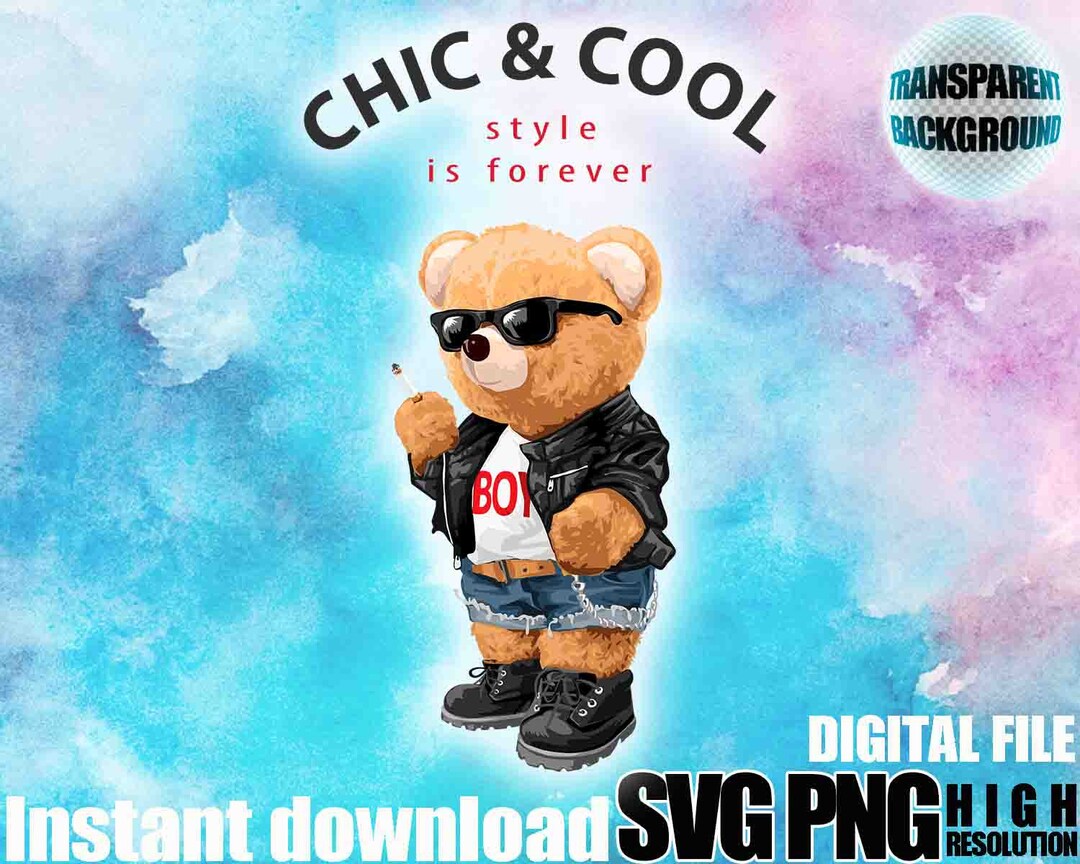 Teddy Bear Girl SVG PNG | DTG Printing | Instant Download | T-shirt ...