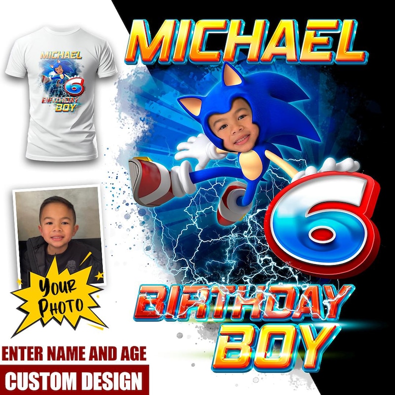 Sonic Custom Face - Etsy