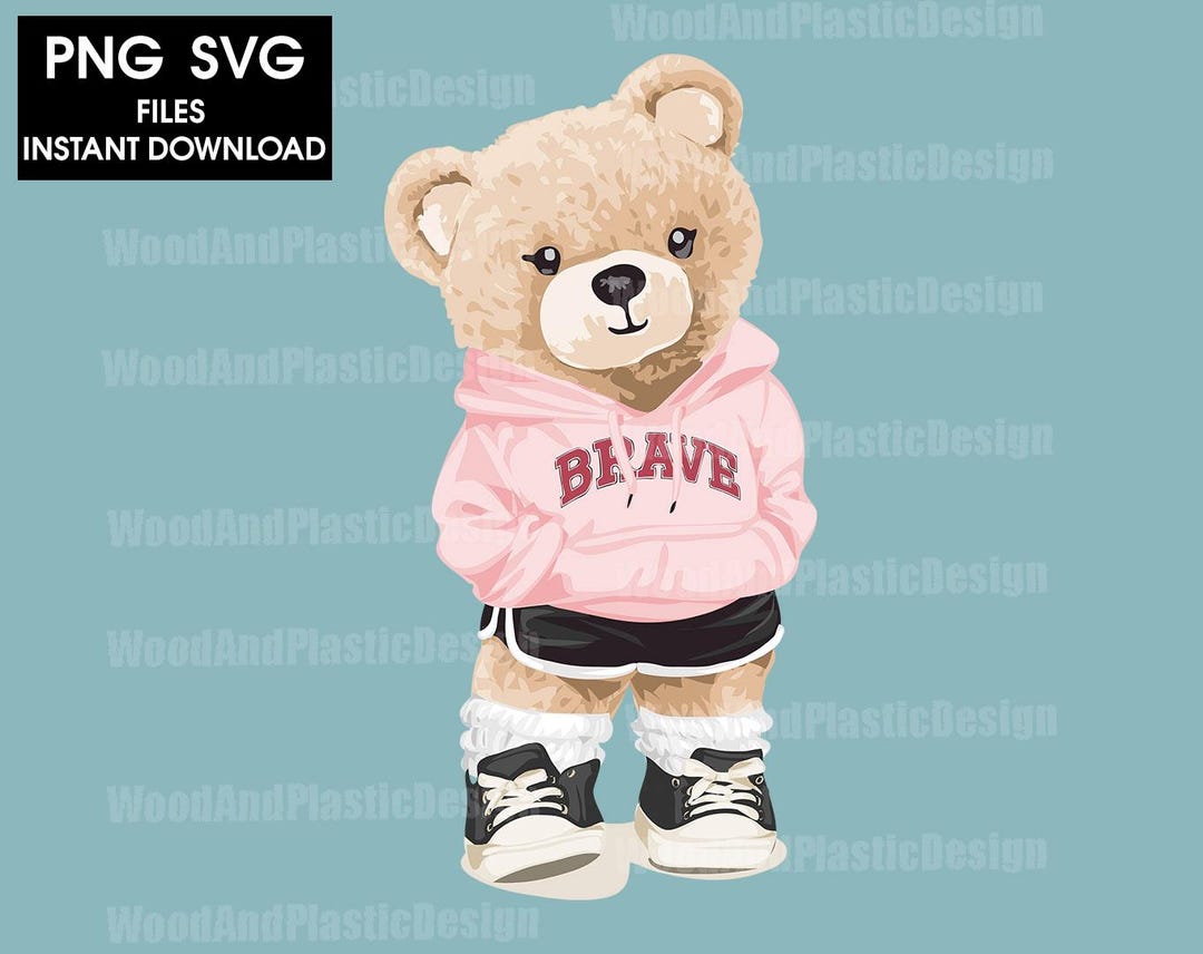 Teddy Bear Girl SVG PNG | DTG Printing | Instant Download | T-shirt ...