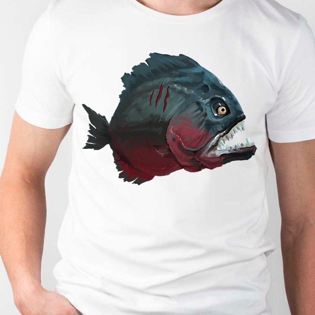 Piranha Fish PNG SVG Sublimation Design Download DTG Printing - Etsy