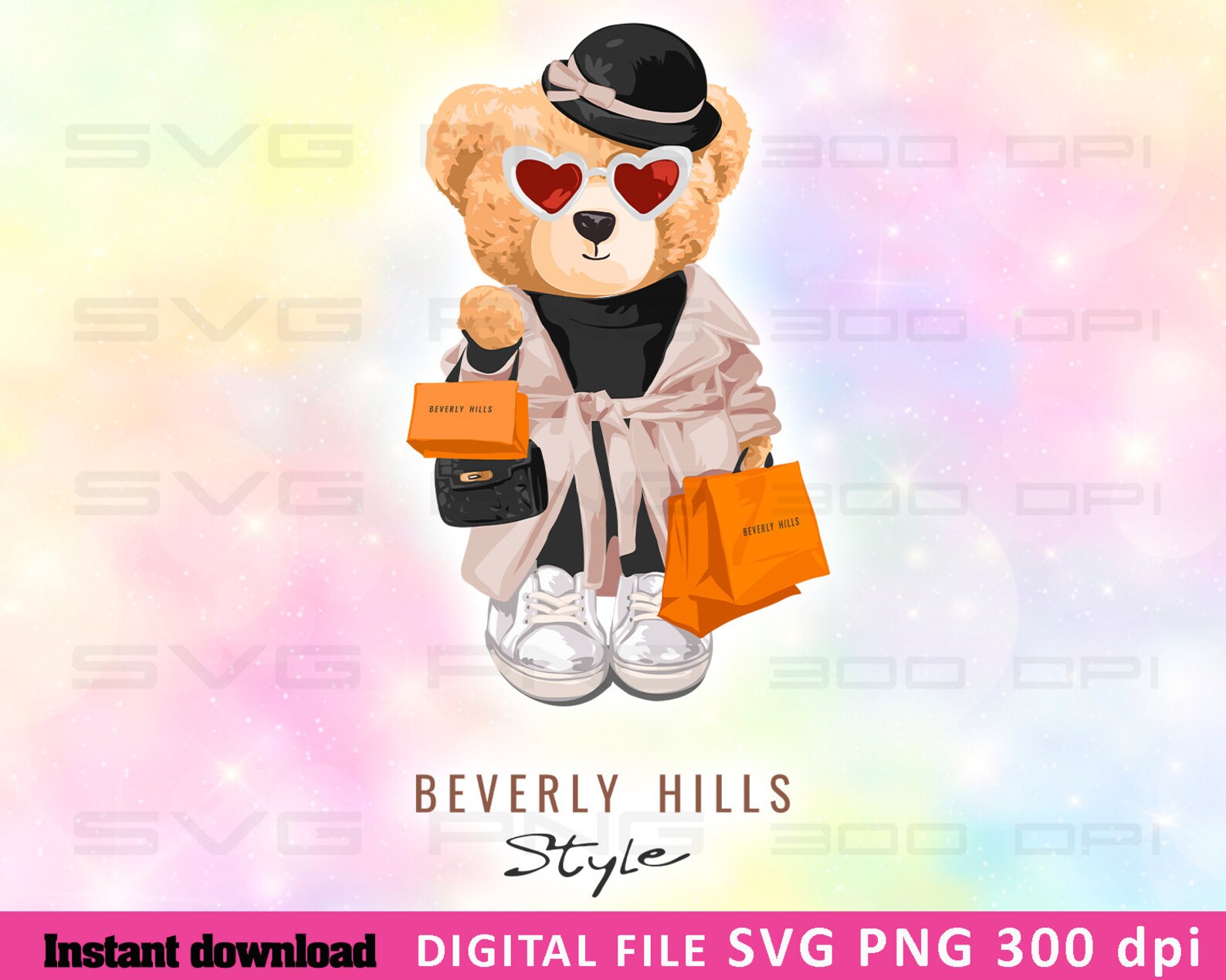 Cool Bear Girl SVG PNG DTG Printing Instant Download - Etsy