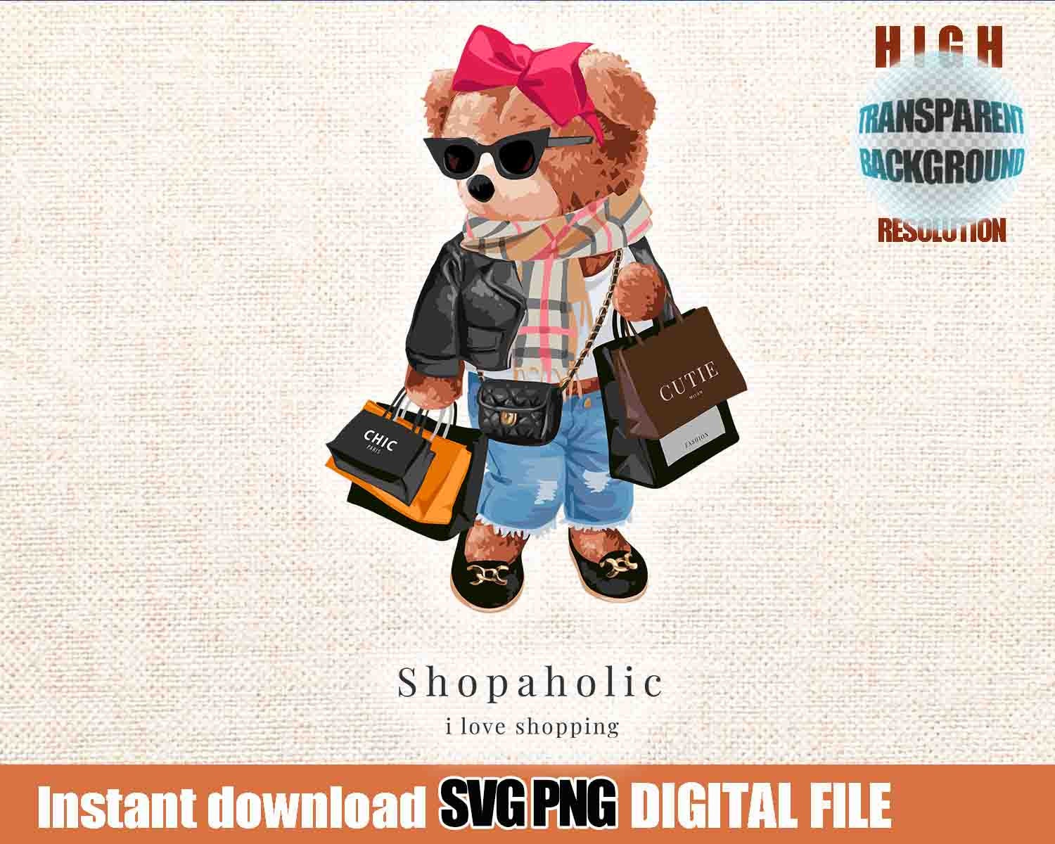 Fashion Bear Girl SVG PNG: DTG Printing File (digital Download) - Etsy