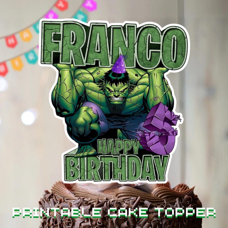 Hulk Cake Topper - Etsy