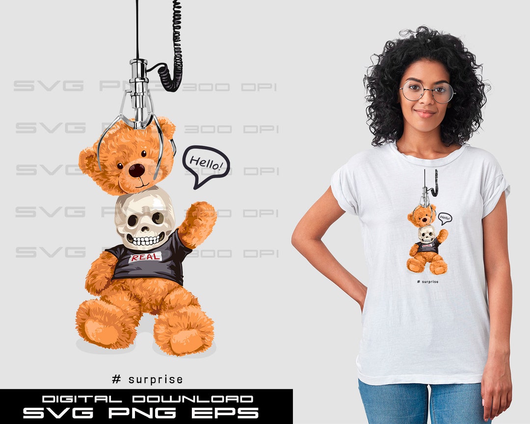 Bear Doll Skull Head and Crawl Machine Svg Png Eps | Halloween Svg Png ...