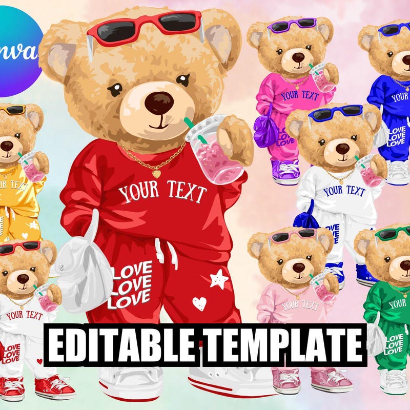 Girly Personalized Teddy - Etsy