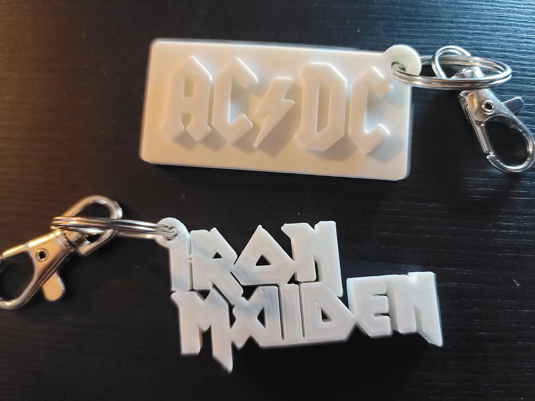 3D Printed Rock Band Keychains - Etsy