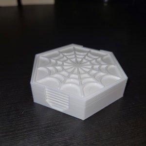 Spider Web Coaster Set - Etsy