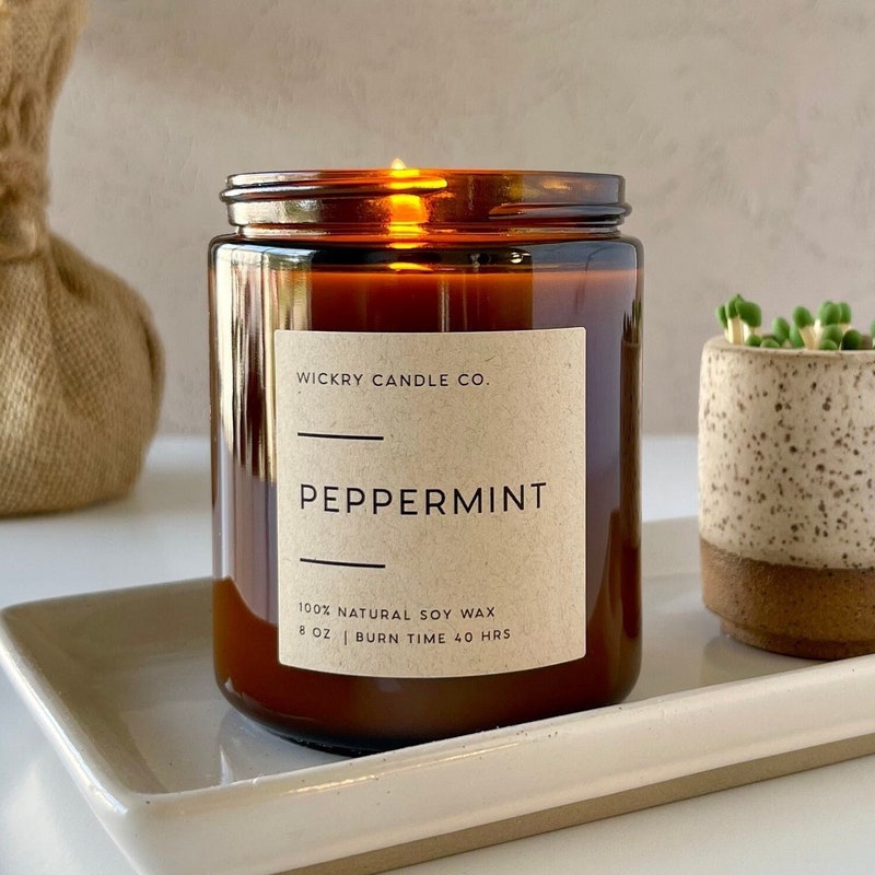 Peppermint Candles - Etsy