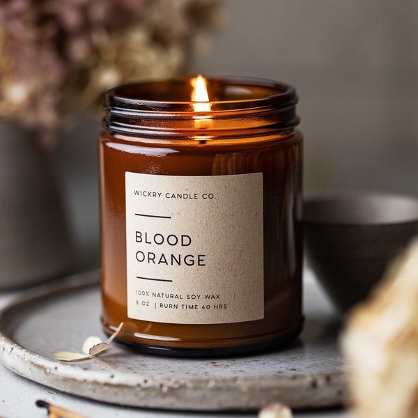 Orange Candle - Etsy