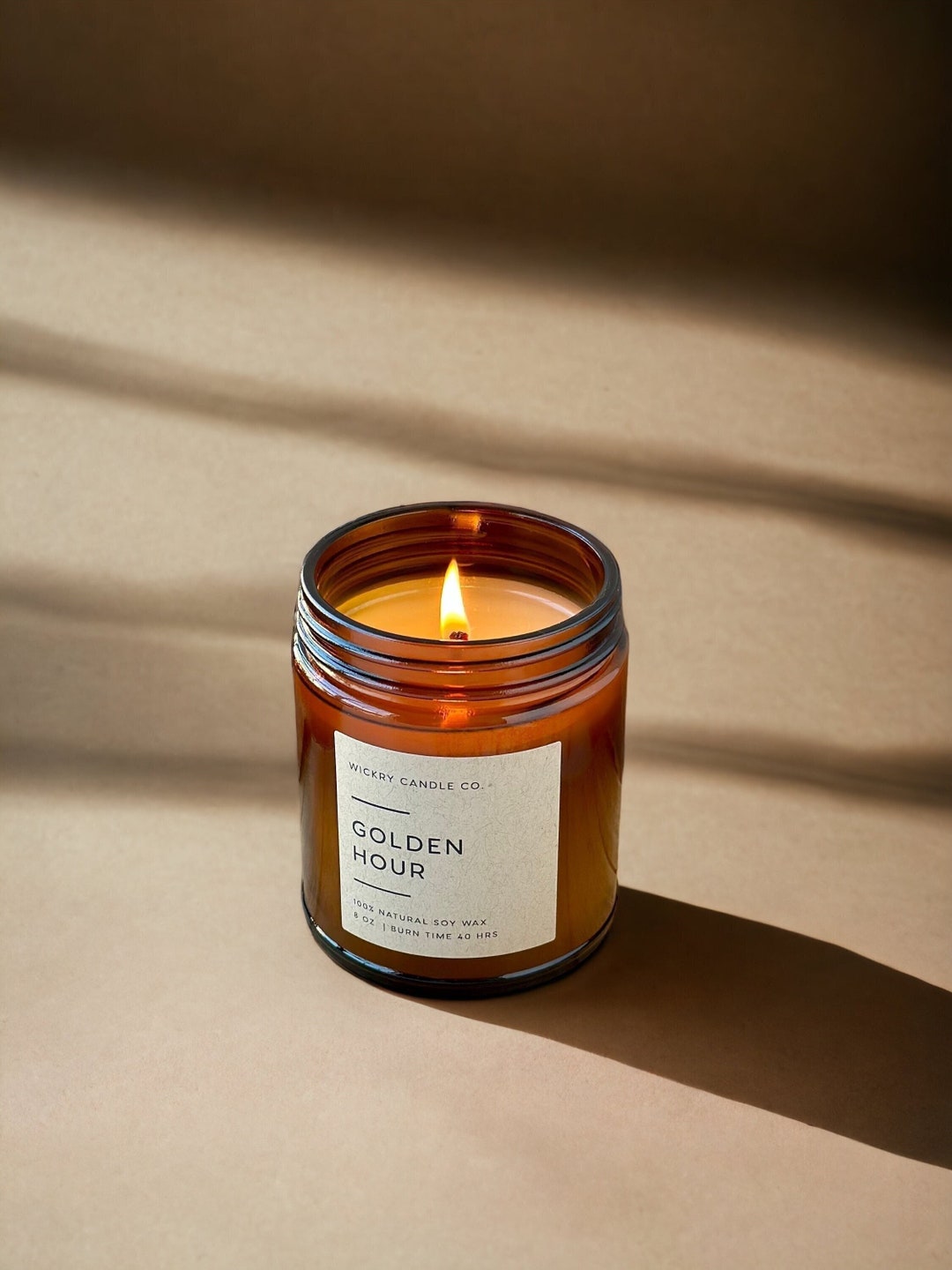 Golden Hour Candle, 8 Oz Soy Candle, Velvet Vanilla Candle, Gift for ...