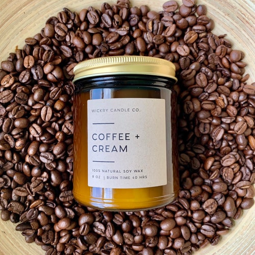 Coffee Cream Soy Candle Espresso Candle Fresh Brewed - Etsy
