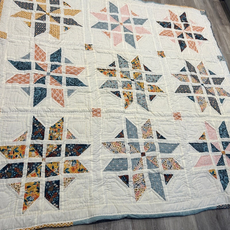 Yellow Star Quilt - Etsy
