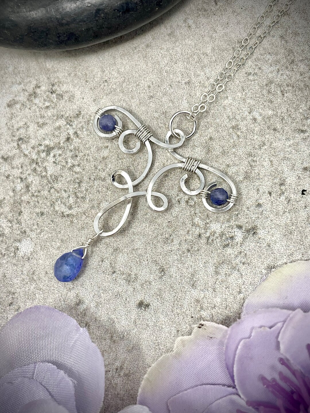 Handmade Uterus Necklace With Crystals, Wire Wrapped Uterus Pendant ...