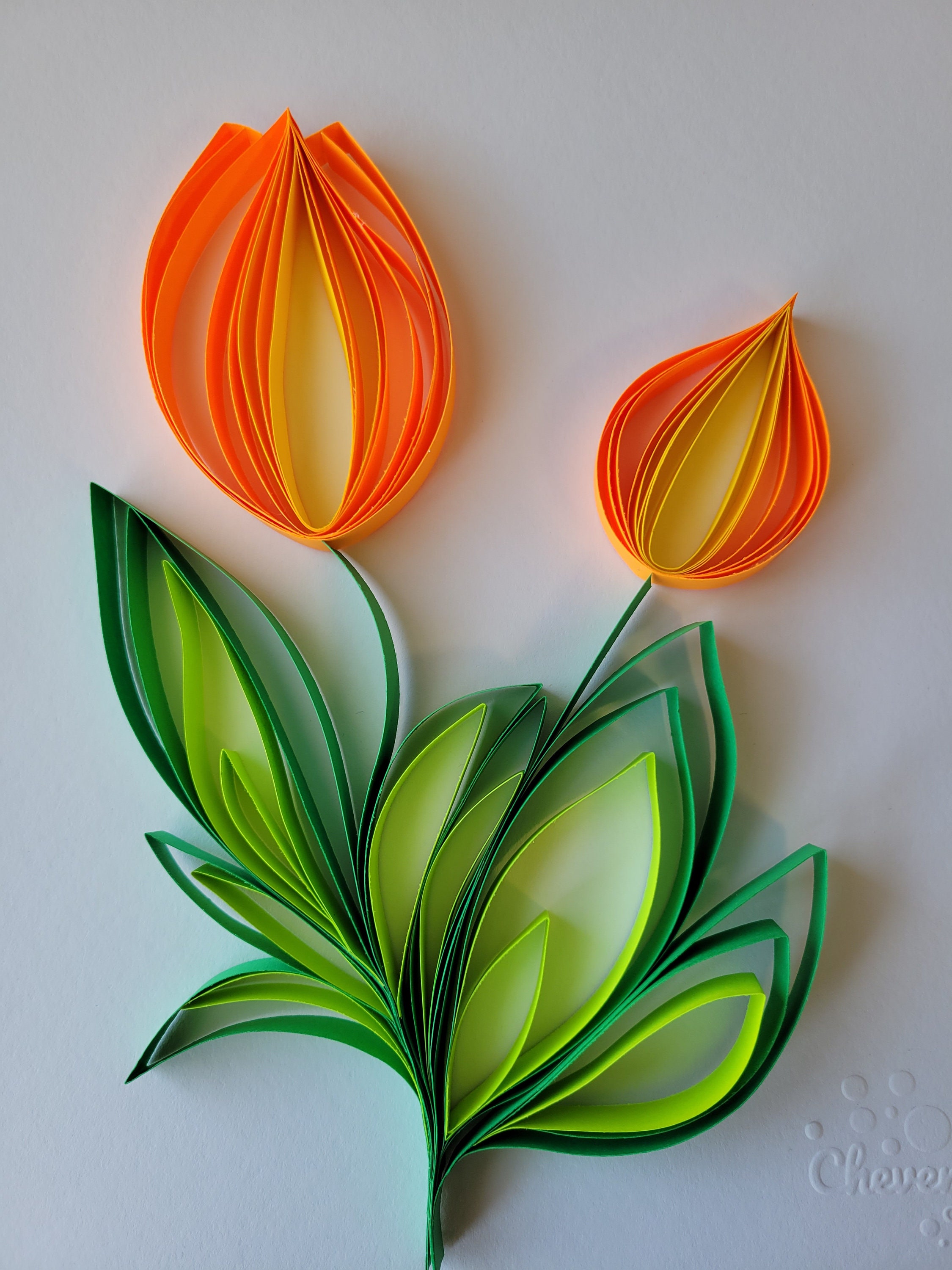 Tulip, Flowers, Quilling Art, Paper Art, Decor Frame, Decor Box, Framed ...