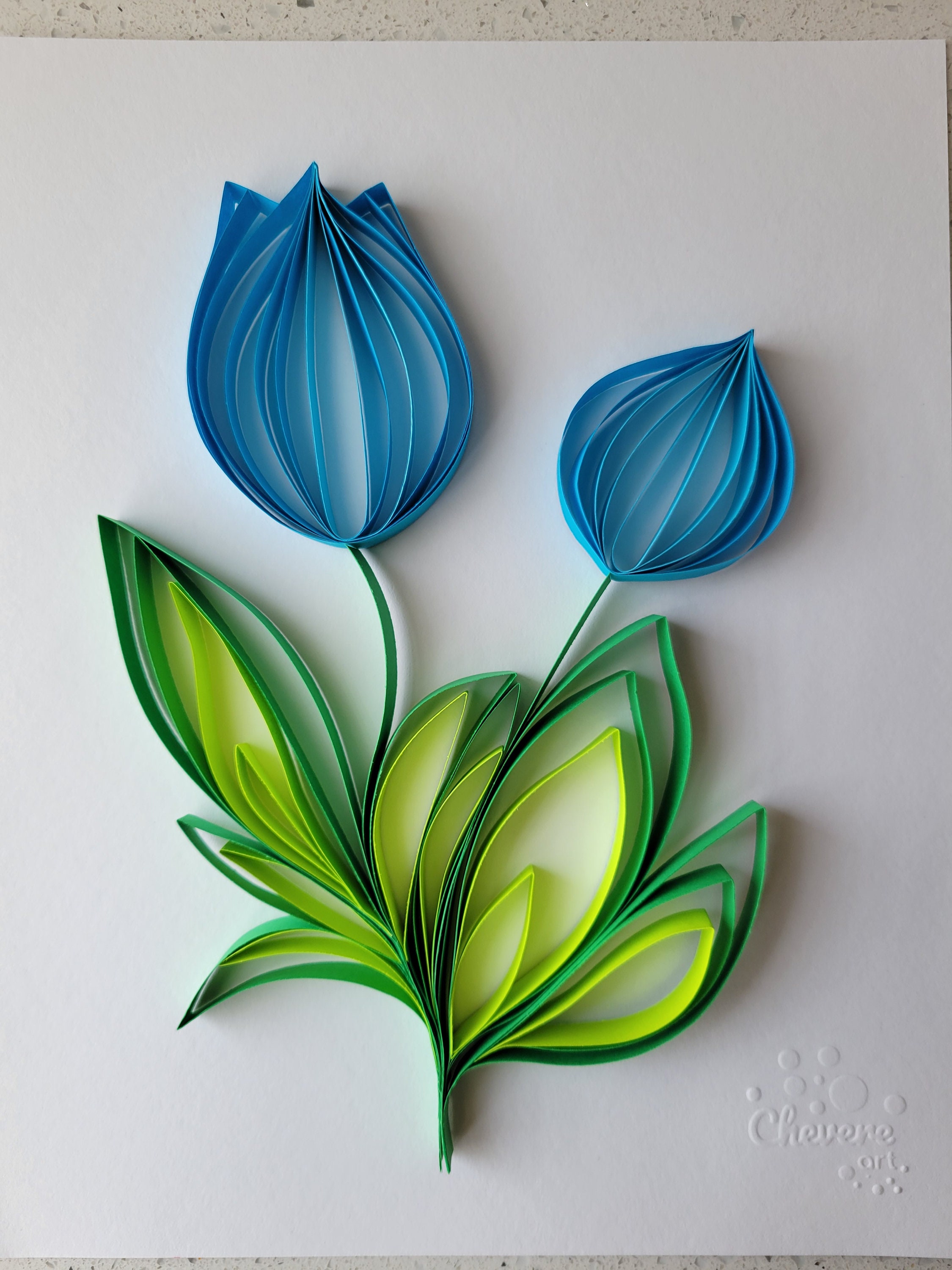 Tulip, Flowers, Quilling Art, Paper Art, Decor Frame, Decor Box, Framed ...