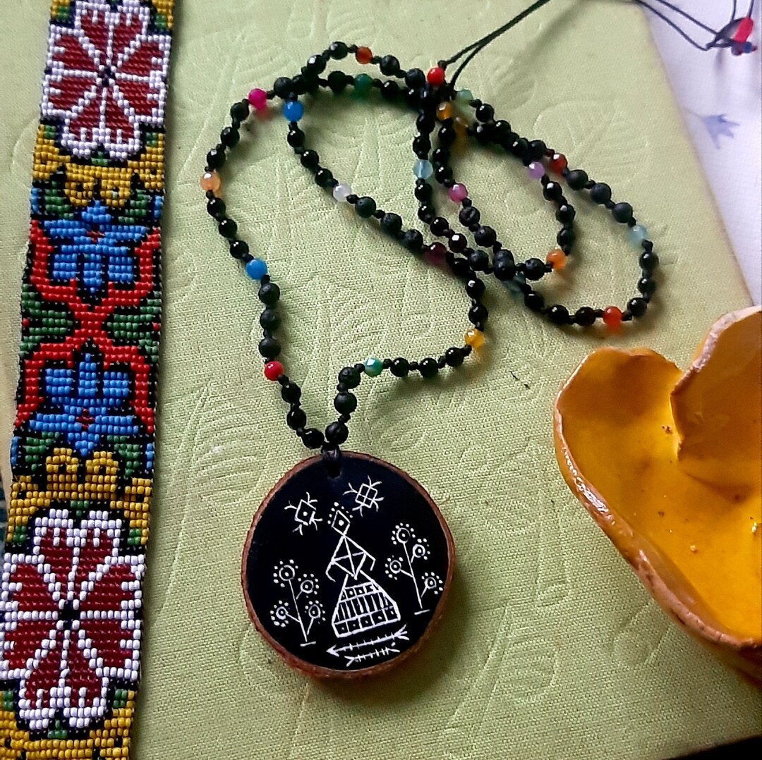 MOKOSH Slavic Goddess Necklace for Women Black - Etsy