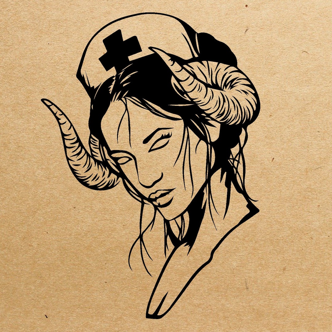 Demon Girl SVG File, Demon Girl Clipart, Svg Files for Cricut, Demon ...