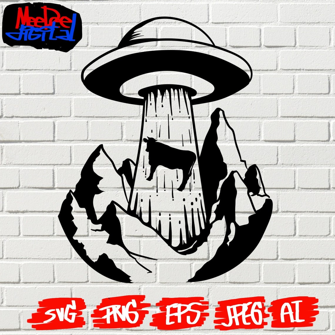 UFO SVG, Alien Abduction SVG, Alien Clip Art, Silhouette Alien Svg ...