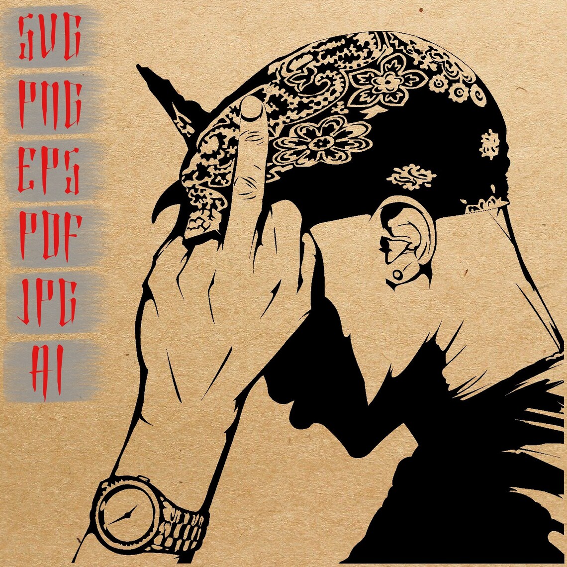 Tupac SVG, 2pac Rapper SVG, Hiphop SVG, Rapper Files for Cricut, Tupac ...
