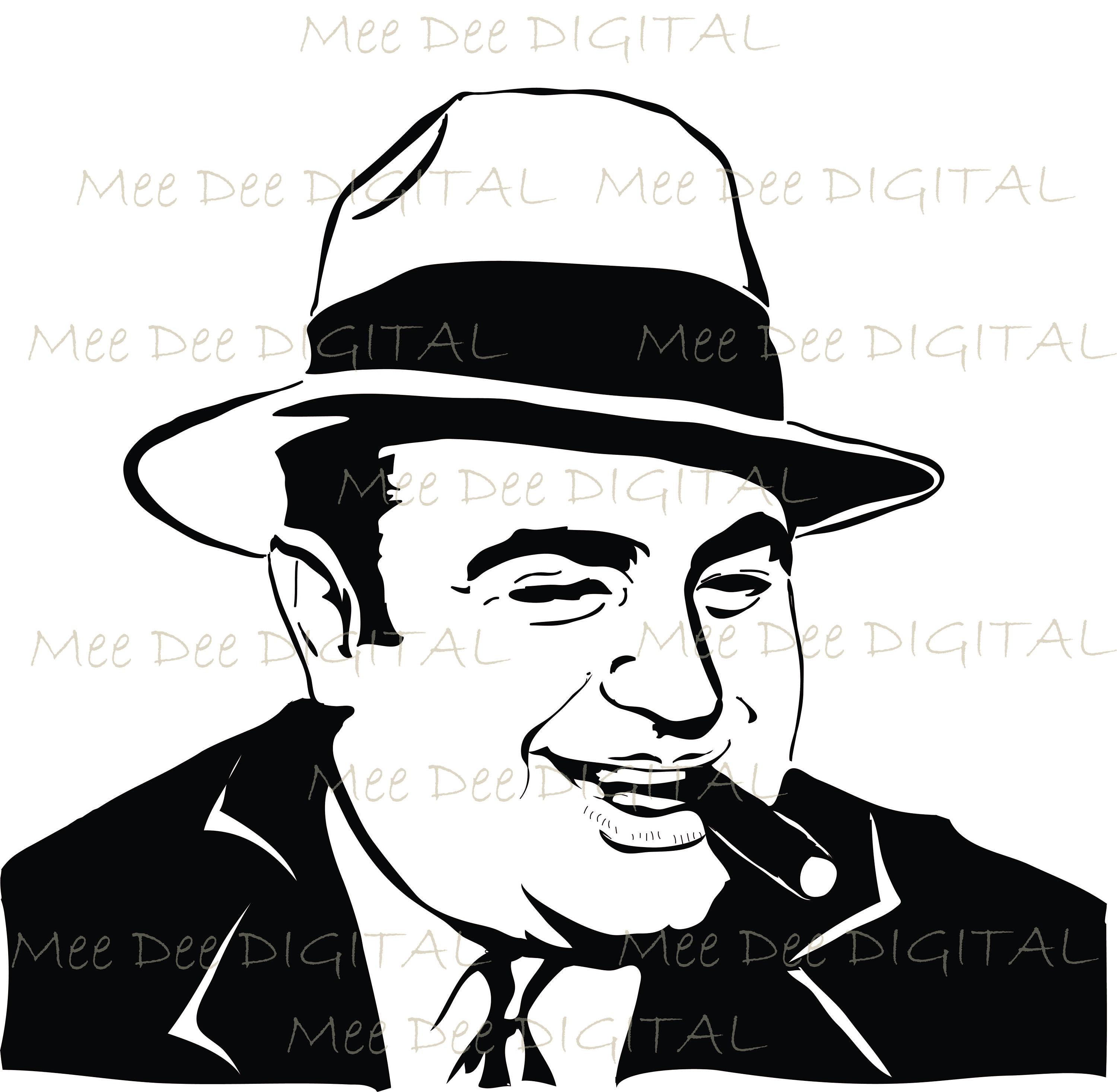 Al Capone, SVG Mafia SVG, Al Capone Kunst, POP Kunst, gebunden von Ehre ...