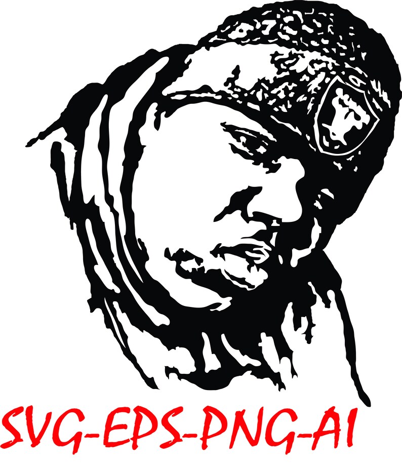 Biggie Art Svg Big Rapper Svg Hiphop Svg Rapper Files For Cricut Cutting Files Digital