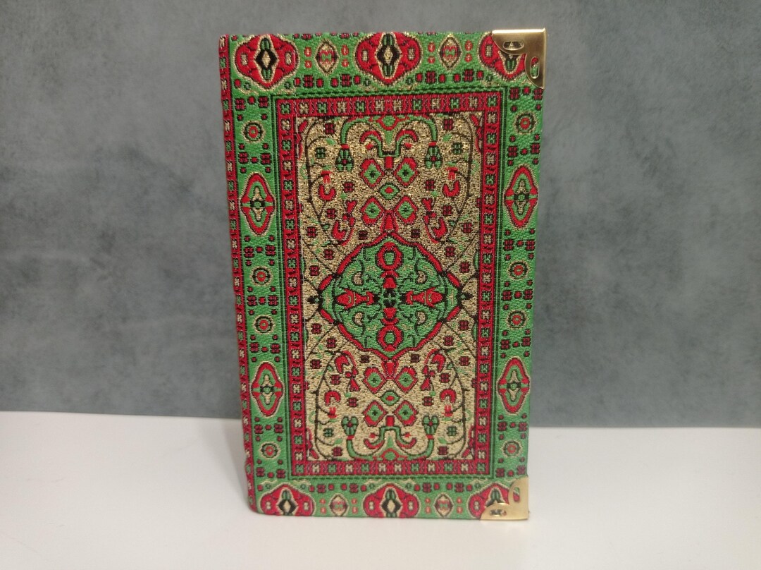 Ottoman-style Notebook ,carpet Pattern Woven Fabric Notebook,green and ...