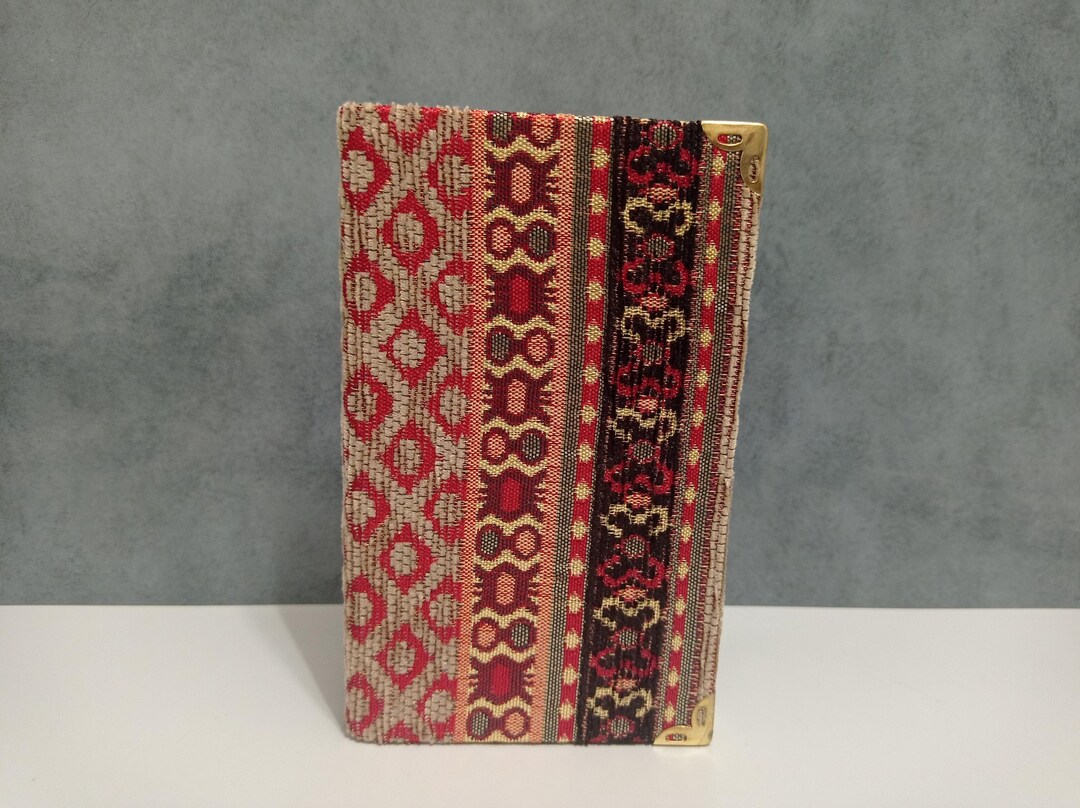 Woven Turkish Kilim Aztec Fabric Notebook, Hardcover Lined Double Sided ...