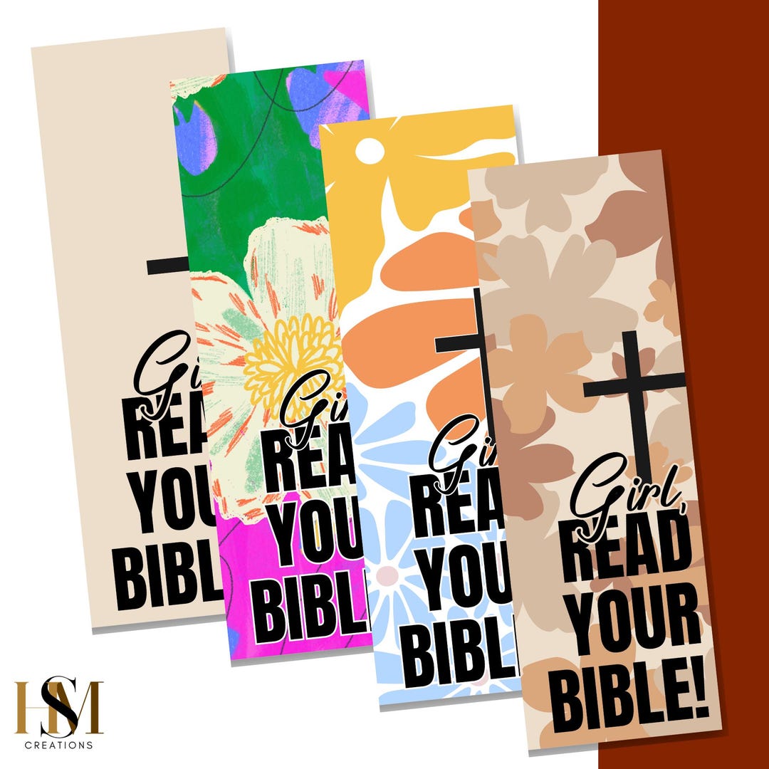 Girl Read Your Bible Bookmark, Laminated Faith Bookmark, Bible Bookmark ...