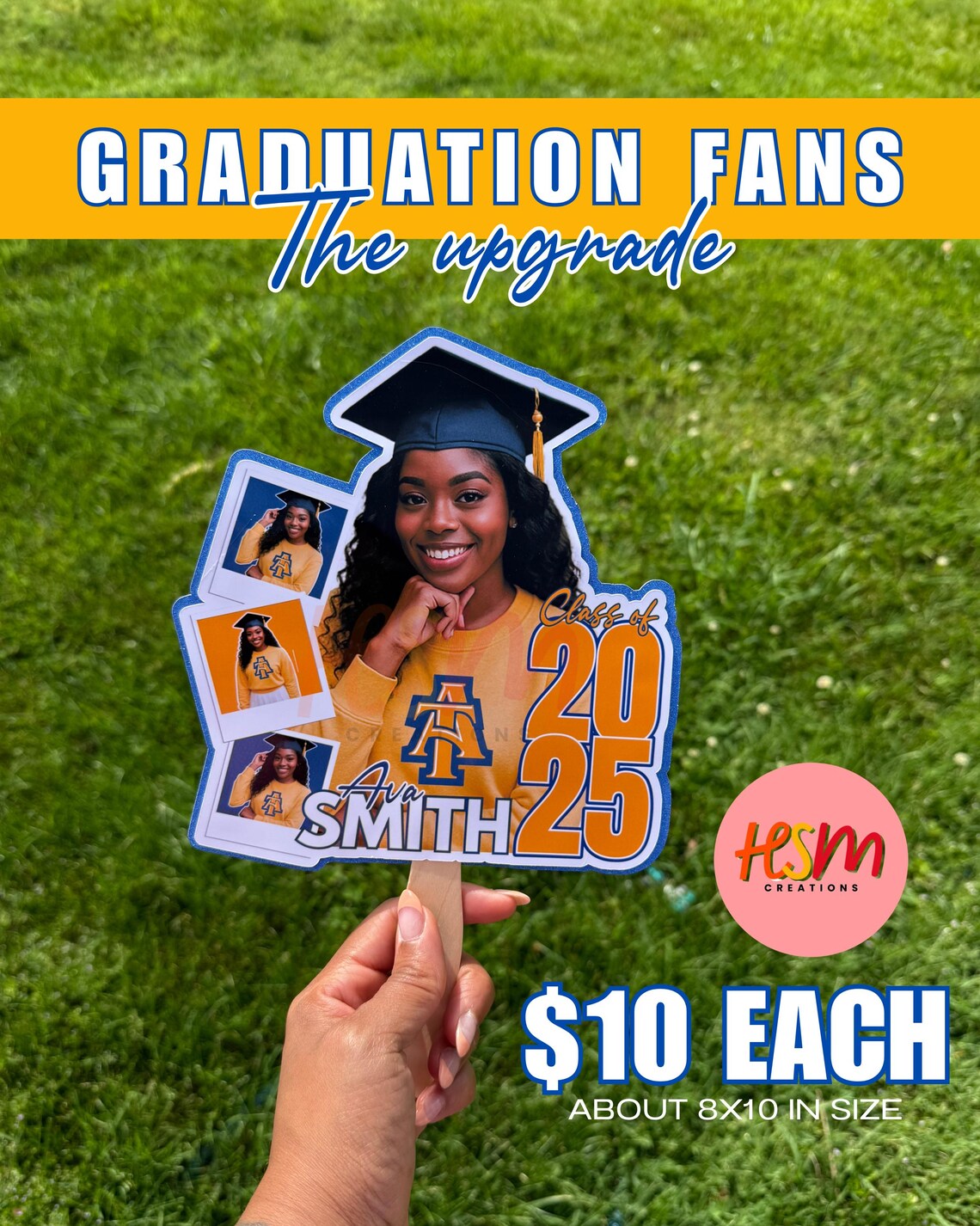 Personalized Fan, Custom Handheld Fan, Graduation Fan, Senior Fan ...