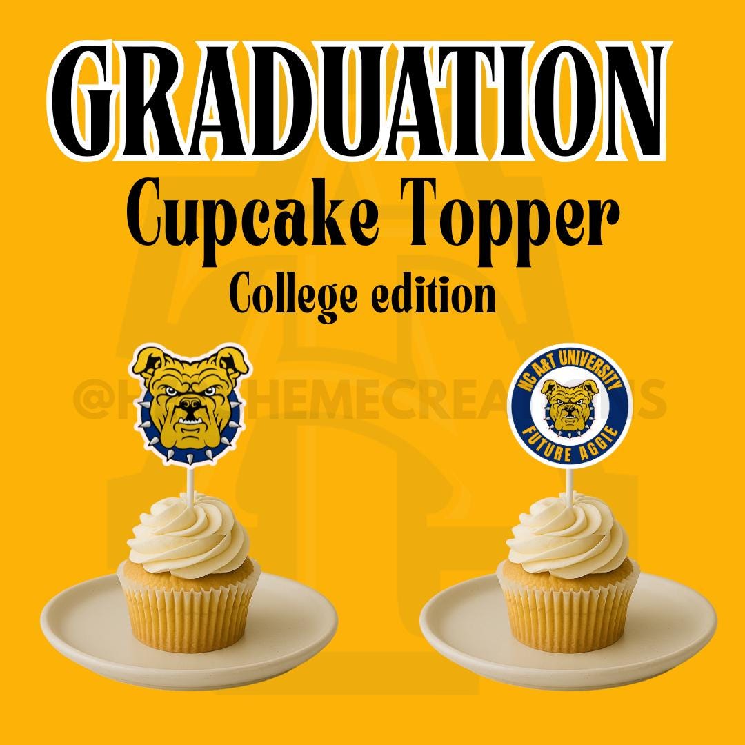 Graduation Party Cupcakes Toppers, College Cupcake Topper, Customer ...