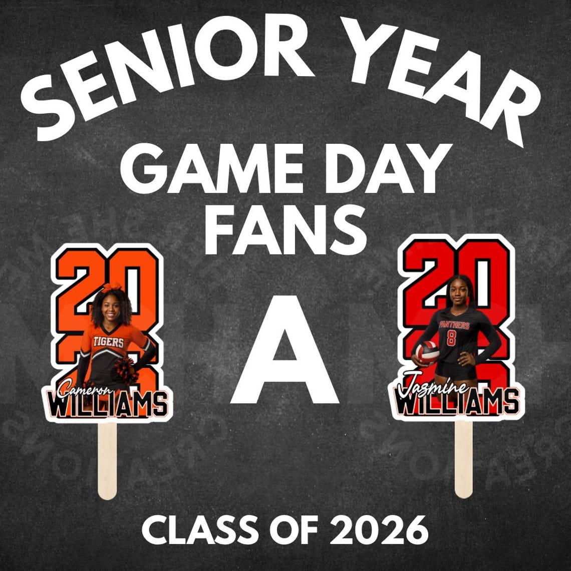 Personalized Senior Night Fan, Custom Glossy Cardstock Sports Fan - Etsy