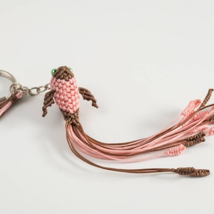 Koi Fish Macrame Keychain Christmas Gift for Fish Lovers & - Etsy UK
