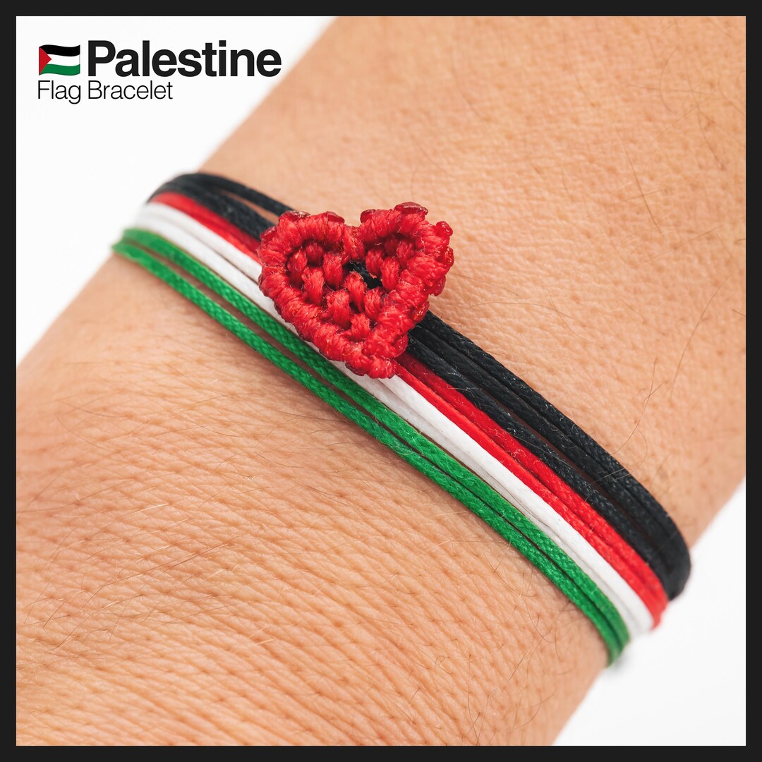 Palestine Bracelet Flag, Patriots Gifts, Free Gaza String Bracelet ...