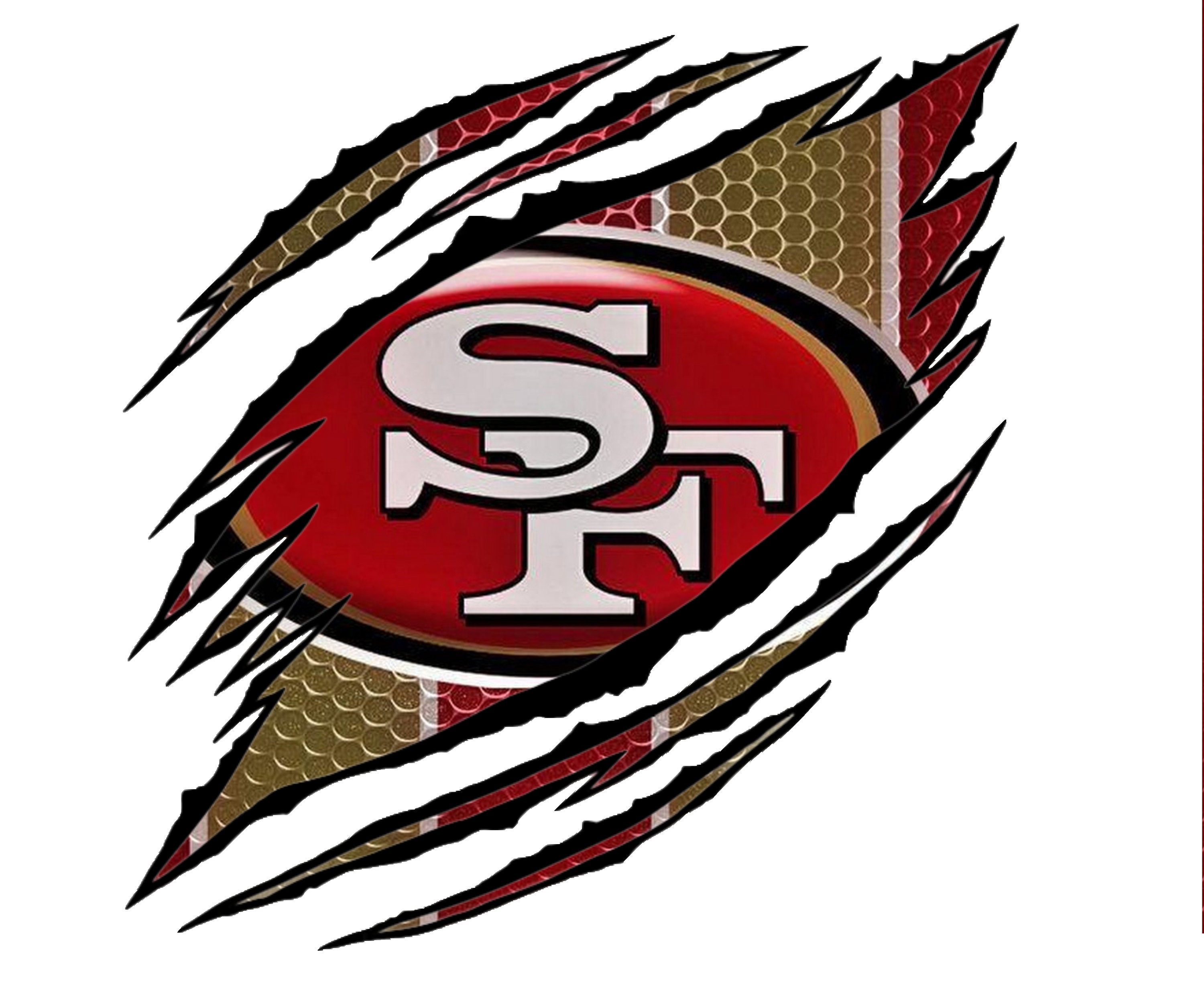 San Francisco 49ers Ripped PNG JPG logo | Etsy