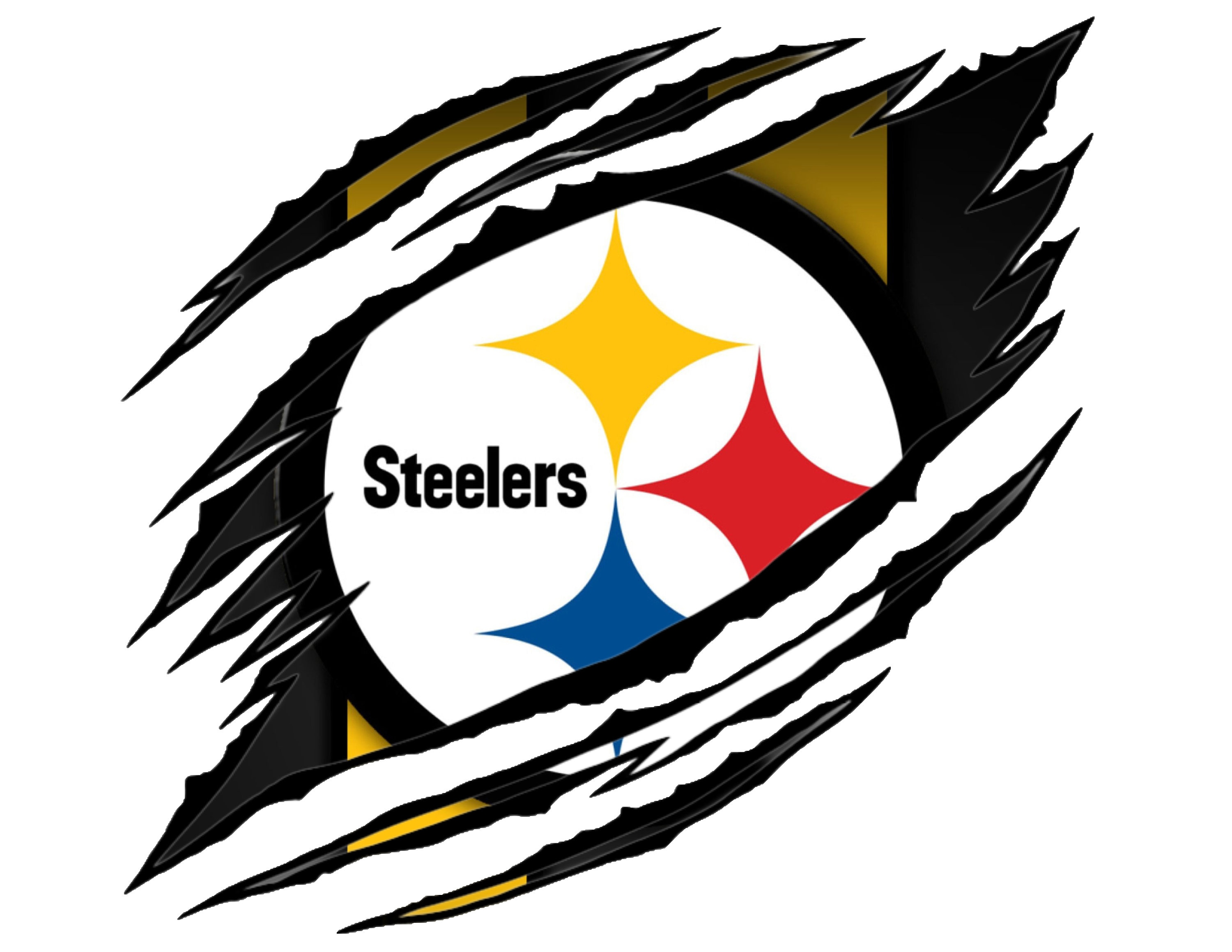 Pittsburg Steelers Ripped PNG JPG logo | Etsy