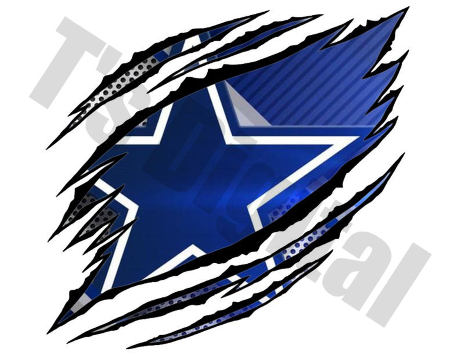 Dallas Cowboys Ripped PNG JPG logo | Etsy