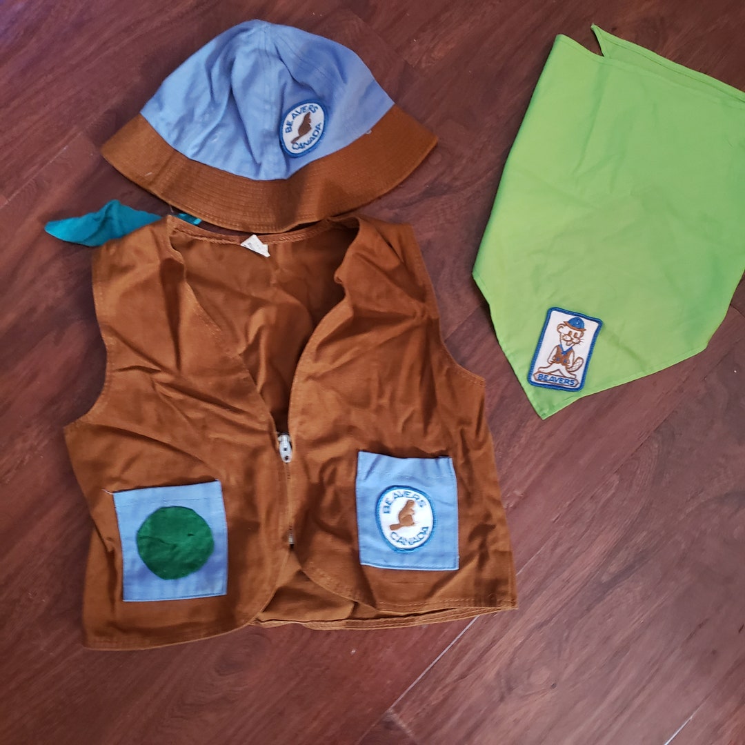 Vintage Beavers Uniform. Vest, Hat and Scarf. Scouting Program. Boys ...