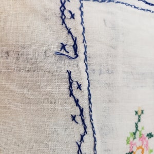 Vintage Rectangular Cross Stitch Tablecloth | Etsy