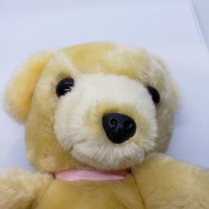 Vintage 14 Yellow Plush Teddy Bear With Hinged - Etsy