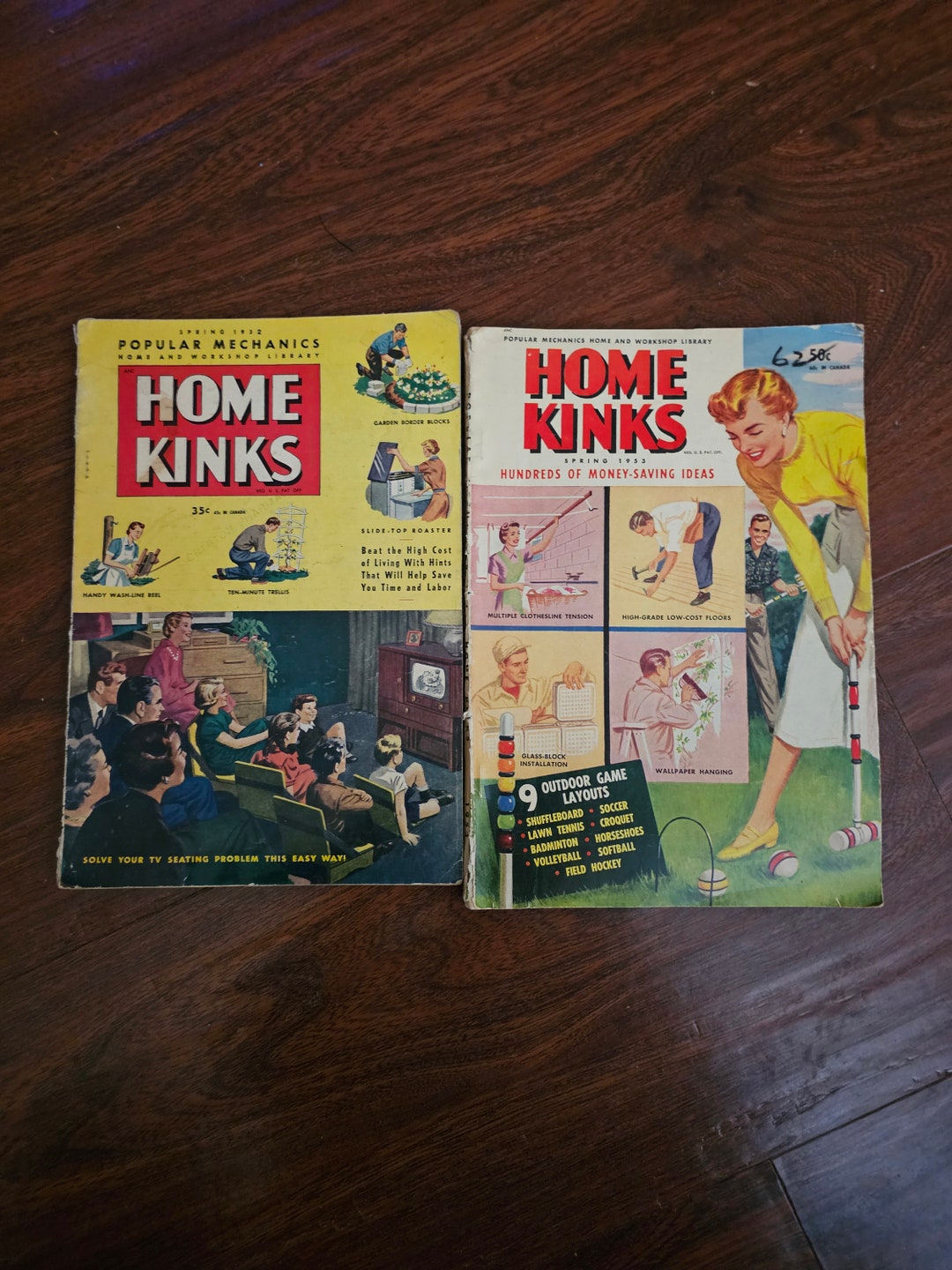 1950s Magazine Home Kinks. Popular Mechanics. Spring 1952 & 1953. Worn ...