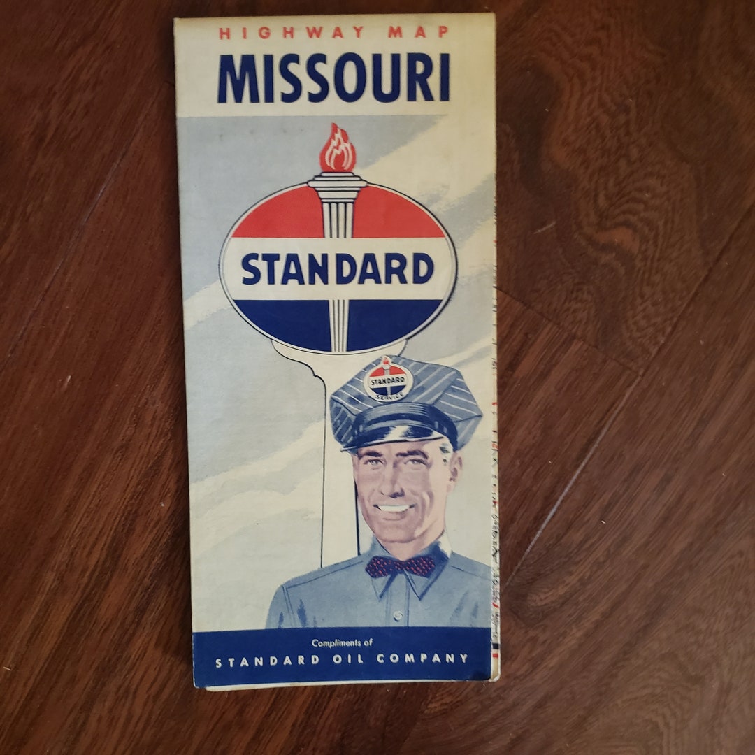 1950s Highway Road Map Missouri. Compliments of Standard OIL Co. - Etsy